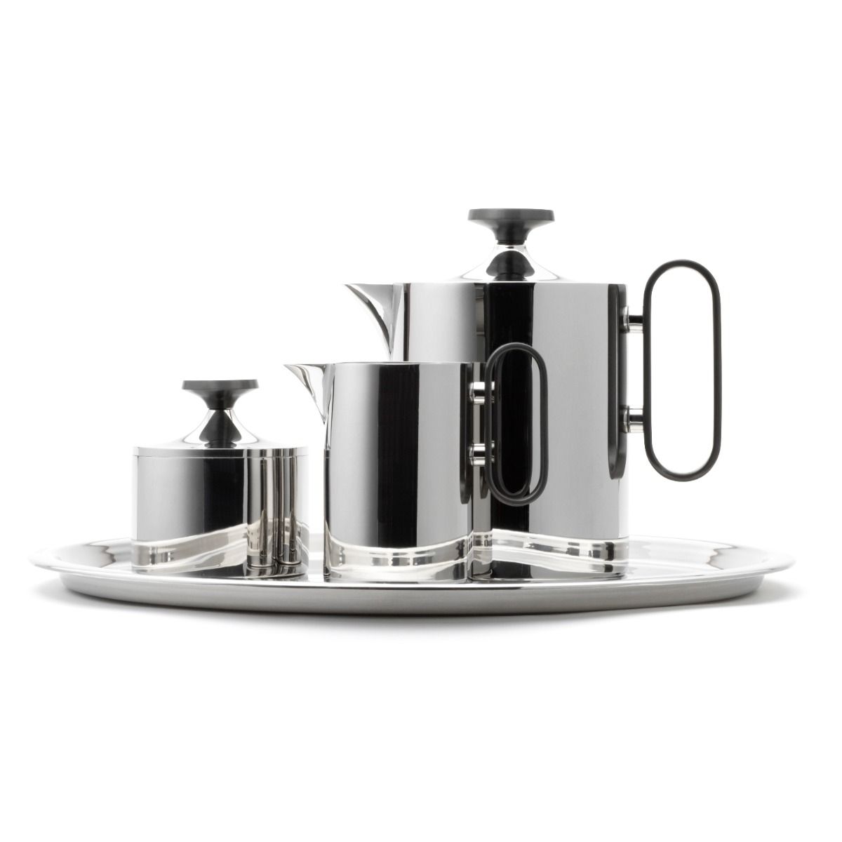 David Mellor stainless steel tea set 1lt, grey handle - David Mellor